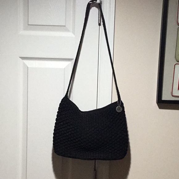The Sak | Bags | Vintage The Sak Black 9s Minimalist Crochet Handbag Os ...
